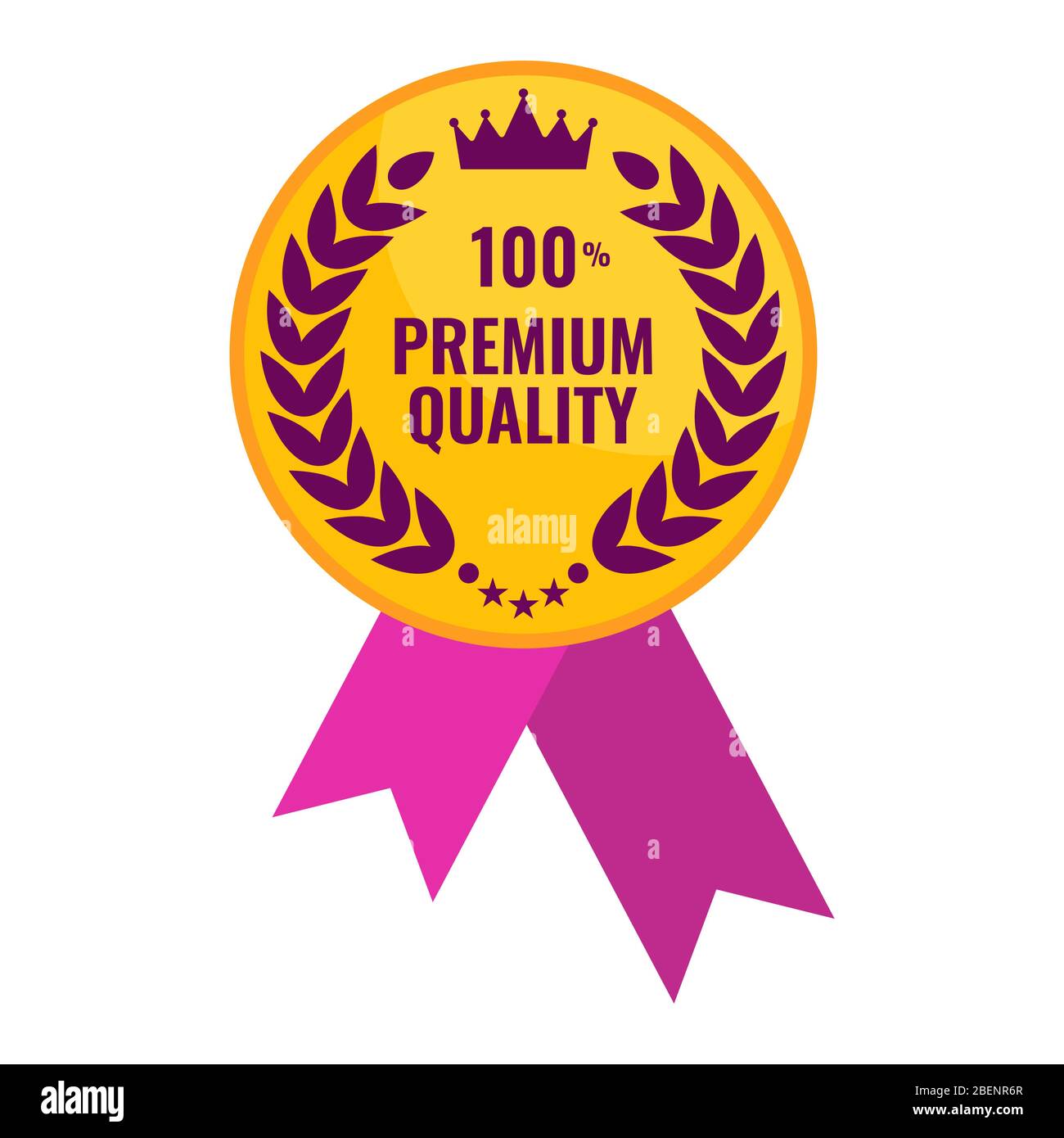 Quality mark infographics pictogram. Certificate and warranty, highest ...
