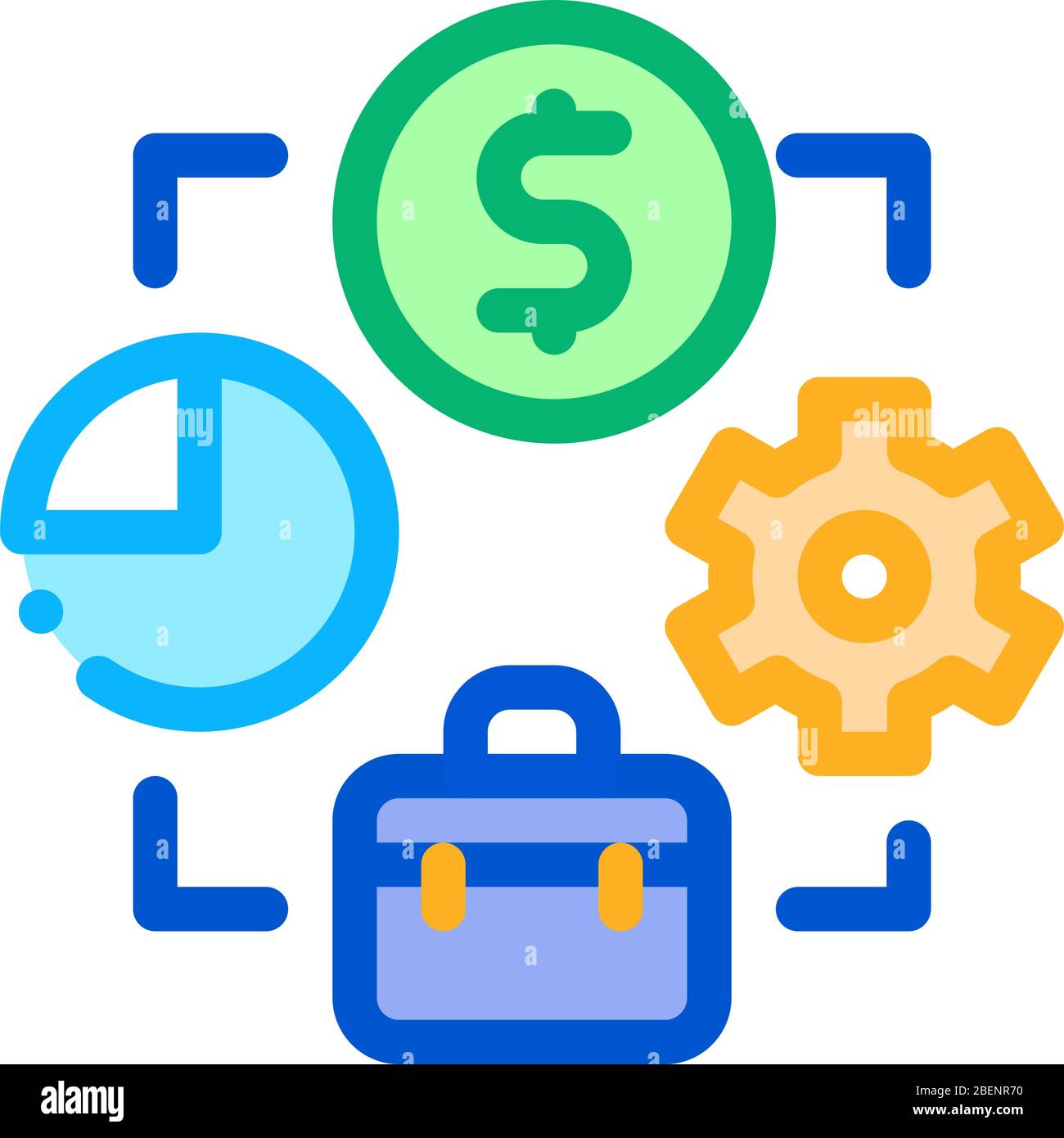 connection of work time and money icon vector outline illustration ...