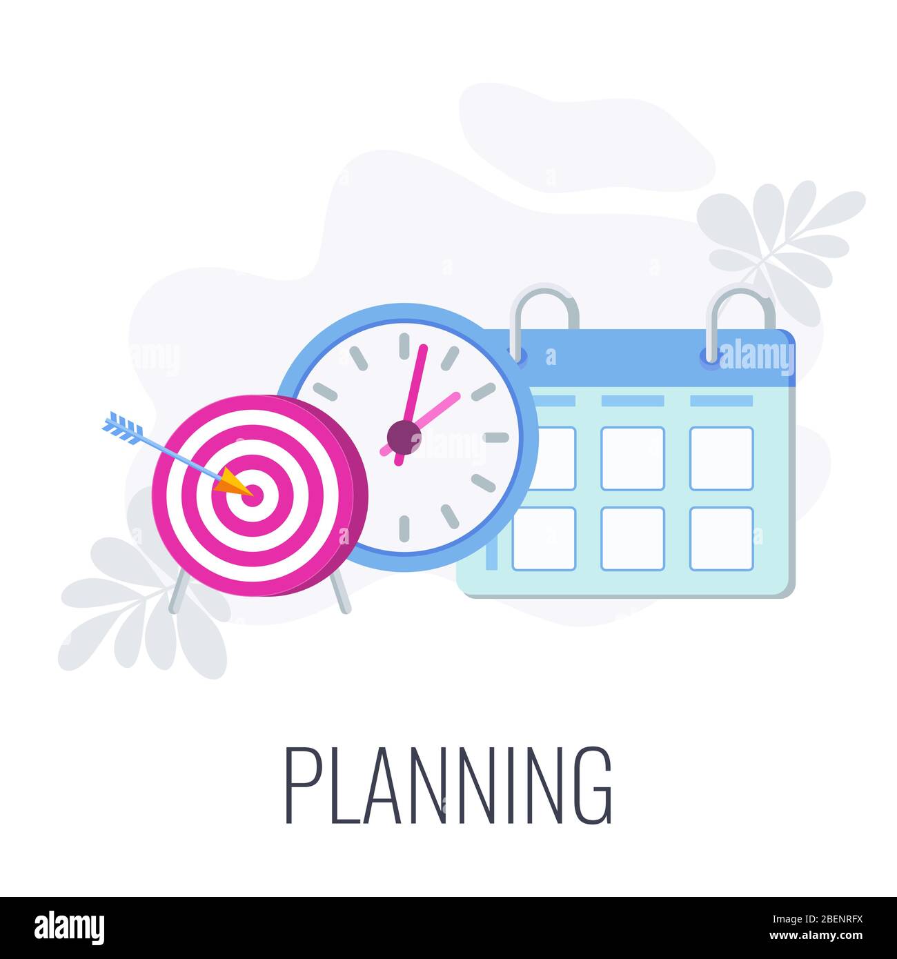 Planning and time management infographics pictogram. System for success ...