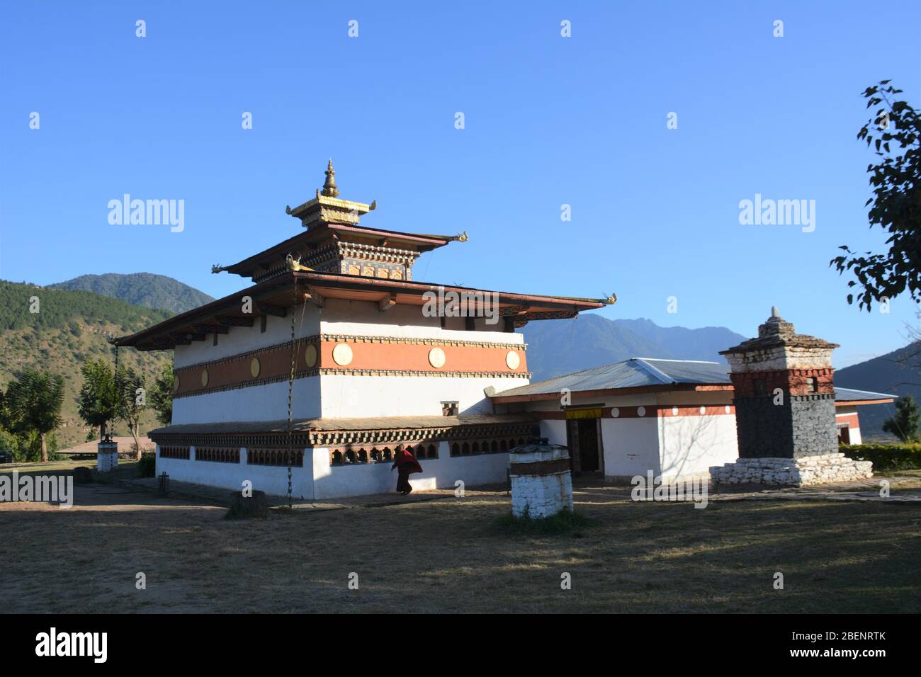 Chimi Lhakhang, or fertility temple, near Punakha, Bhutan, dates from ...