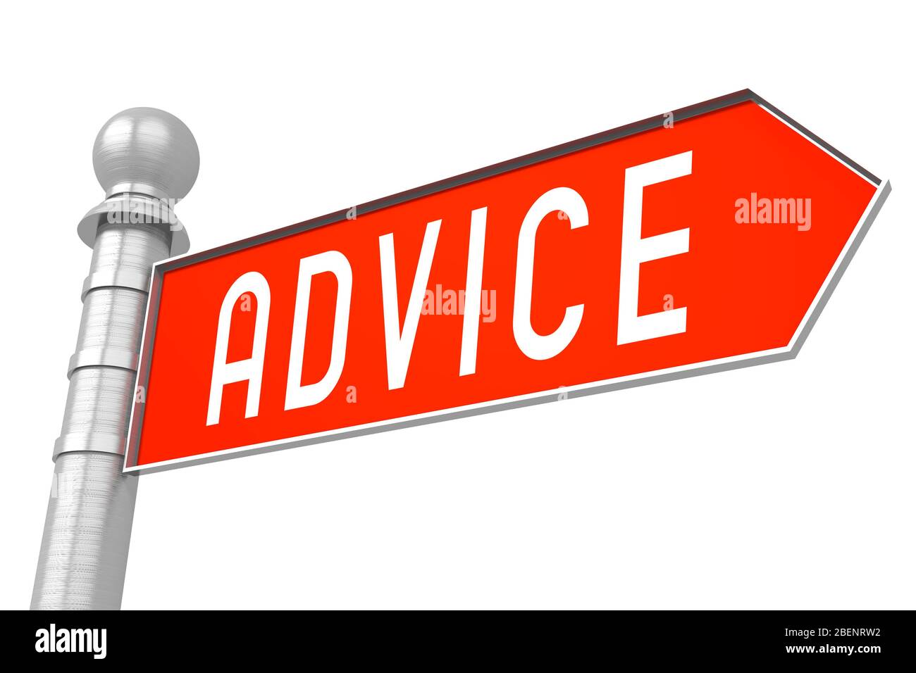 Advice - red signpost Stock Photo - Alamy