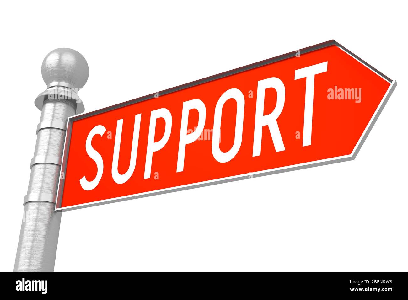 Support - red signpost Stock Photo - Alamy