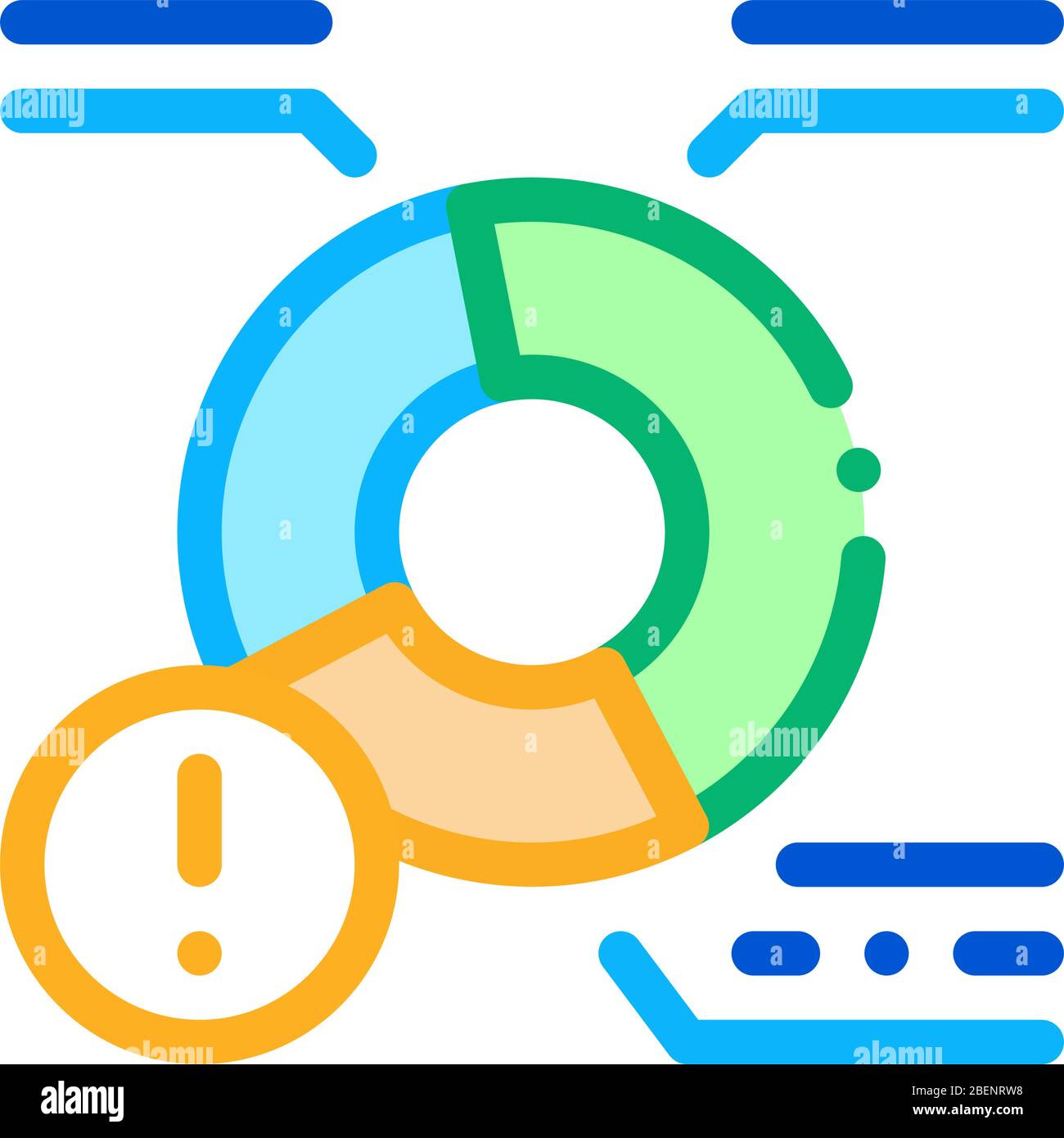 pie chart error icon vector outline illustration Stock Vector Image ...