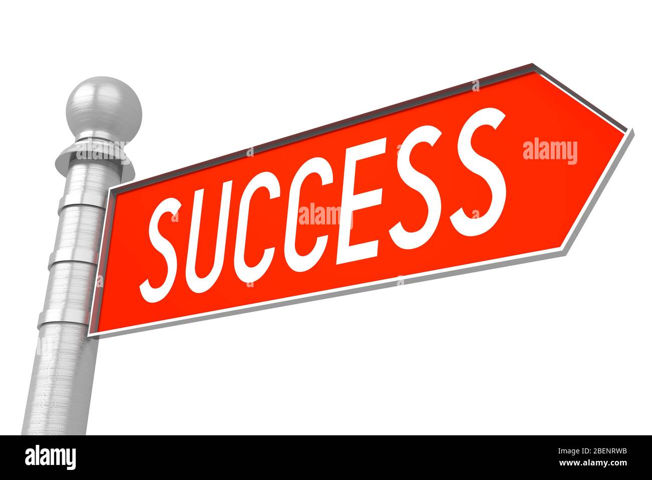 Success - red signpost Stock Photo - Alamy