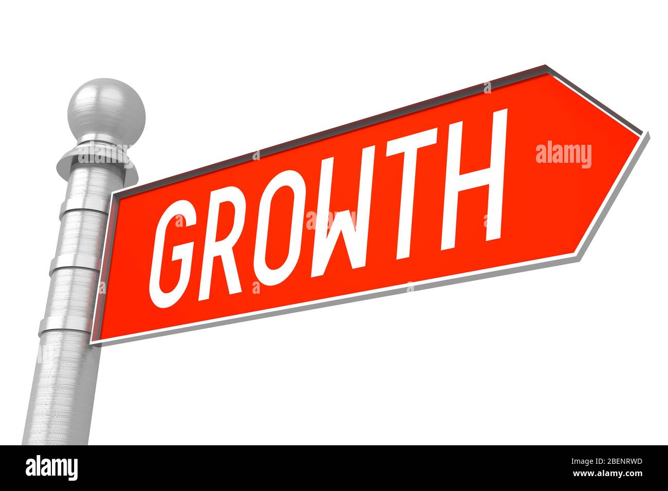 Growth - red signpost Stock Photo - Alamy
