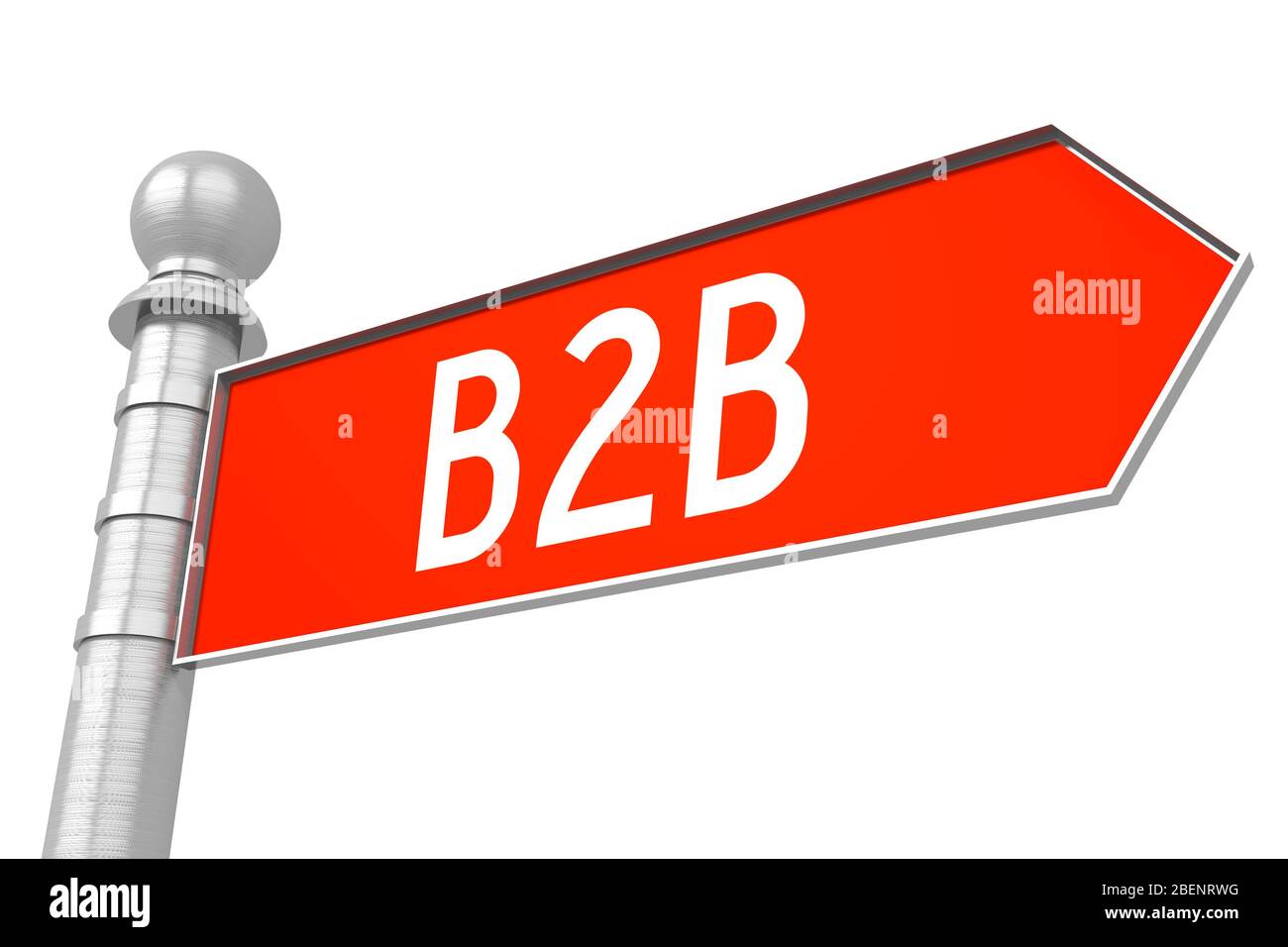B2B, business to business - red signpost Stock Photo - Alamy