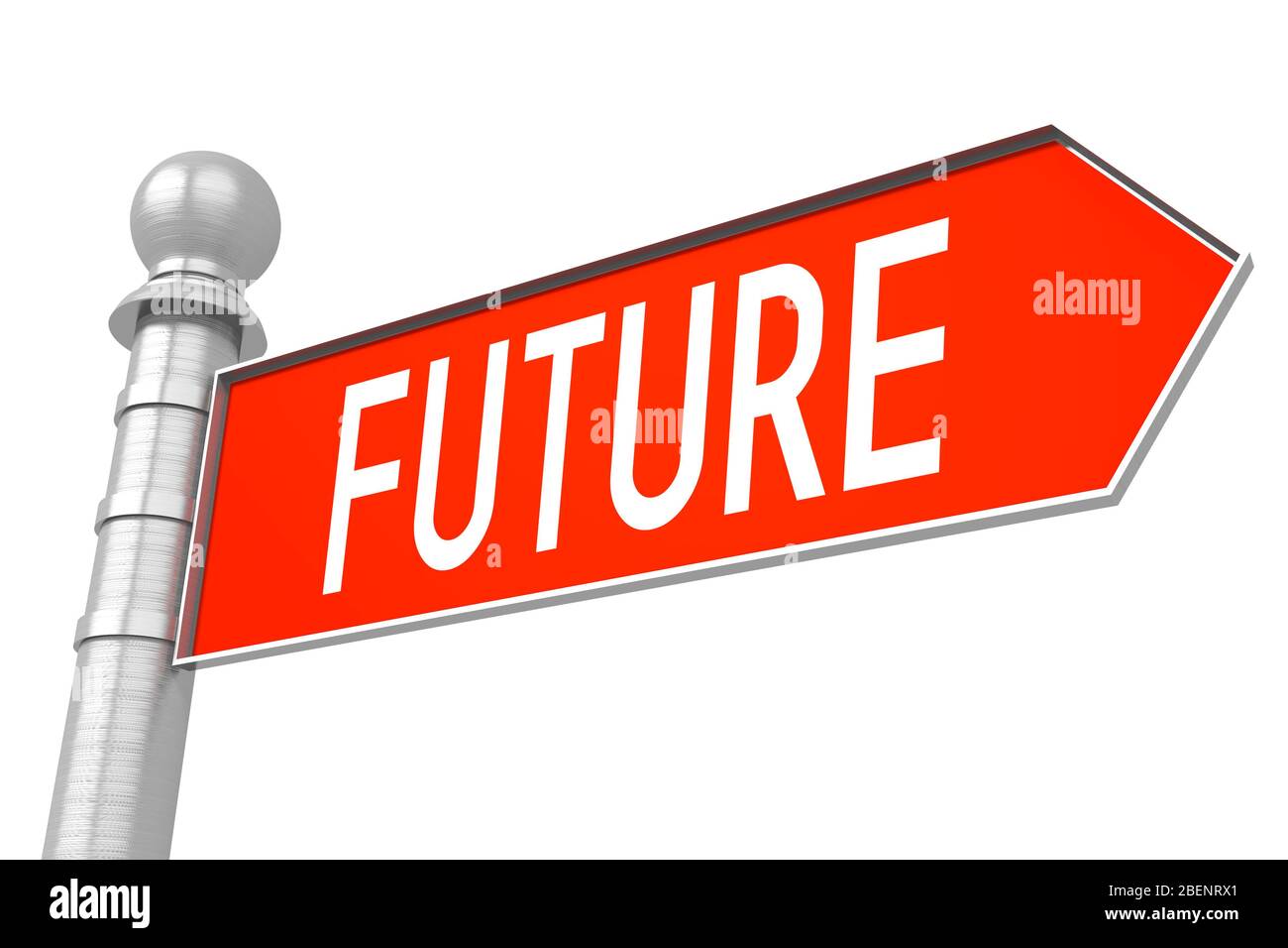 Future - red signpost Stock Photo - Alamy