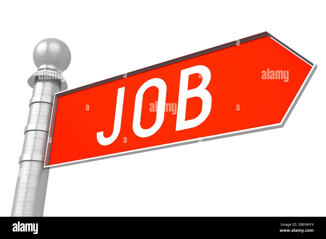 Job - red signpost Stock Photo - Alamy
