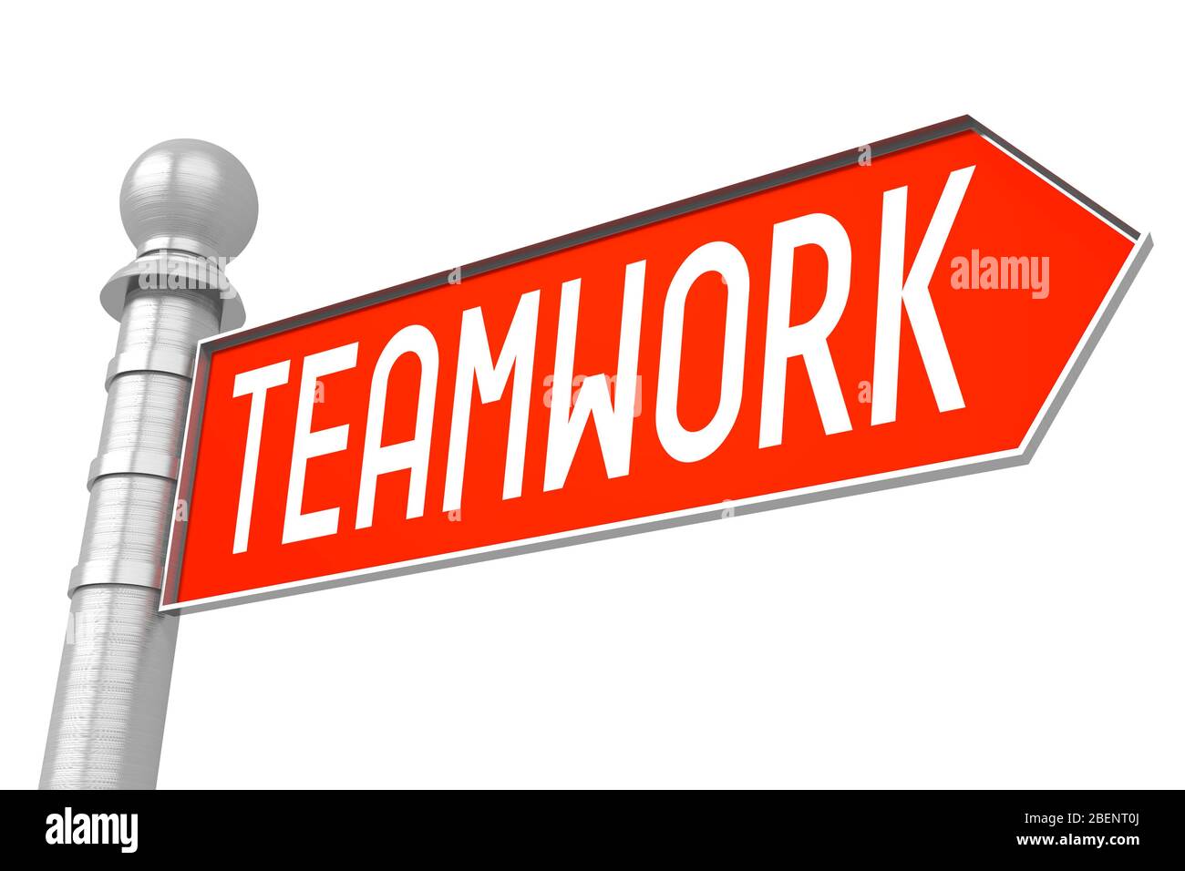 Teamwork - red signpost Stock Photo - Alamy