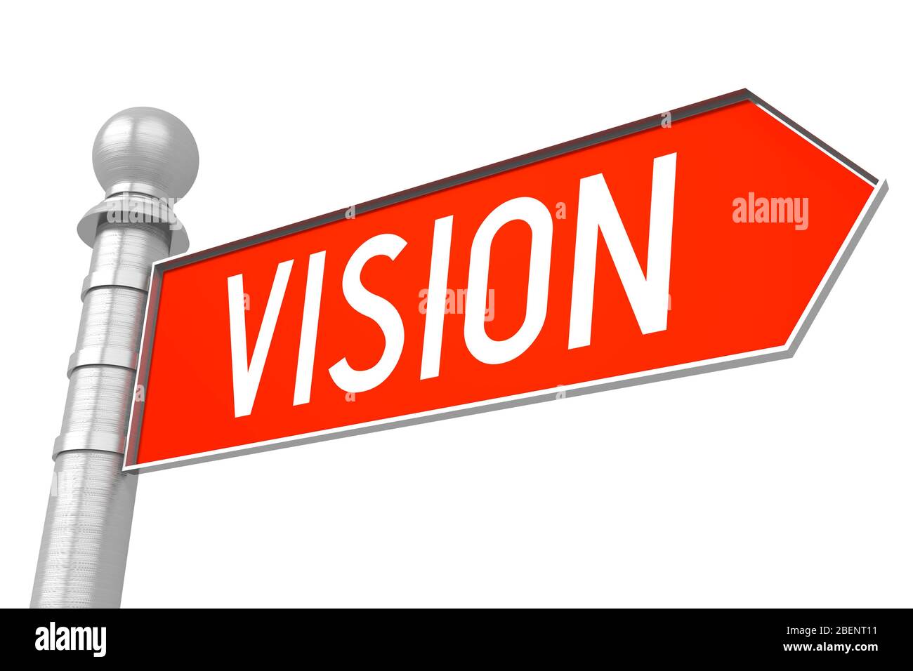 Vision - red signpost Stock Photo - Alamy