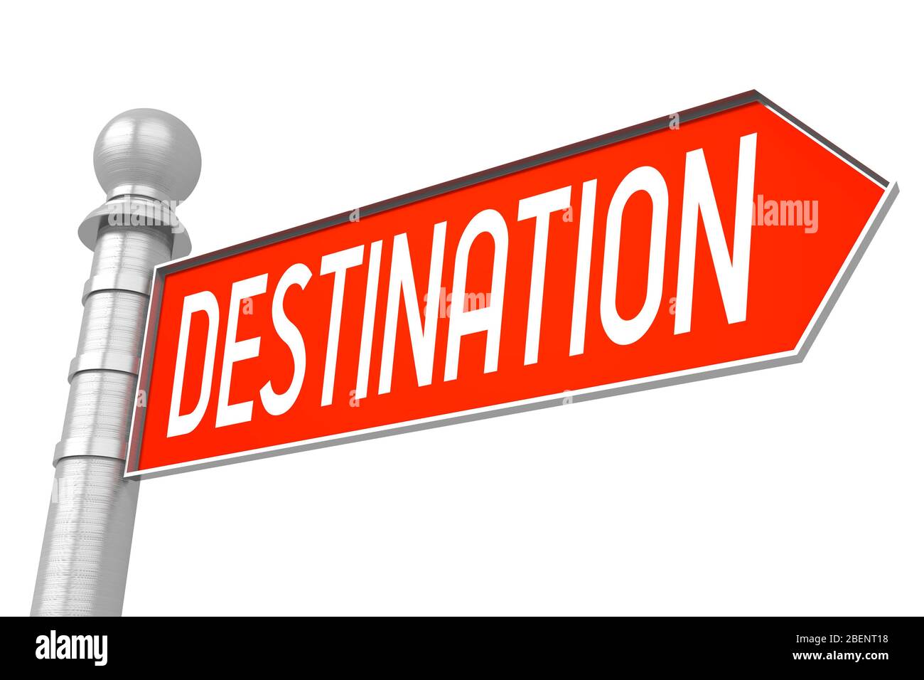 Destination - red signpost Stock Photo - Alamy