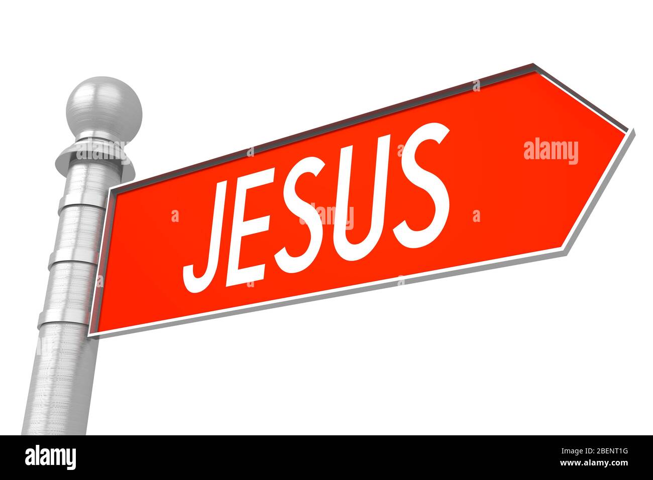 Jesus - red signpost Stock Photo - Alamy