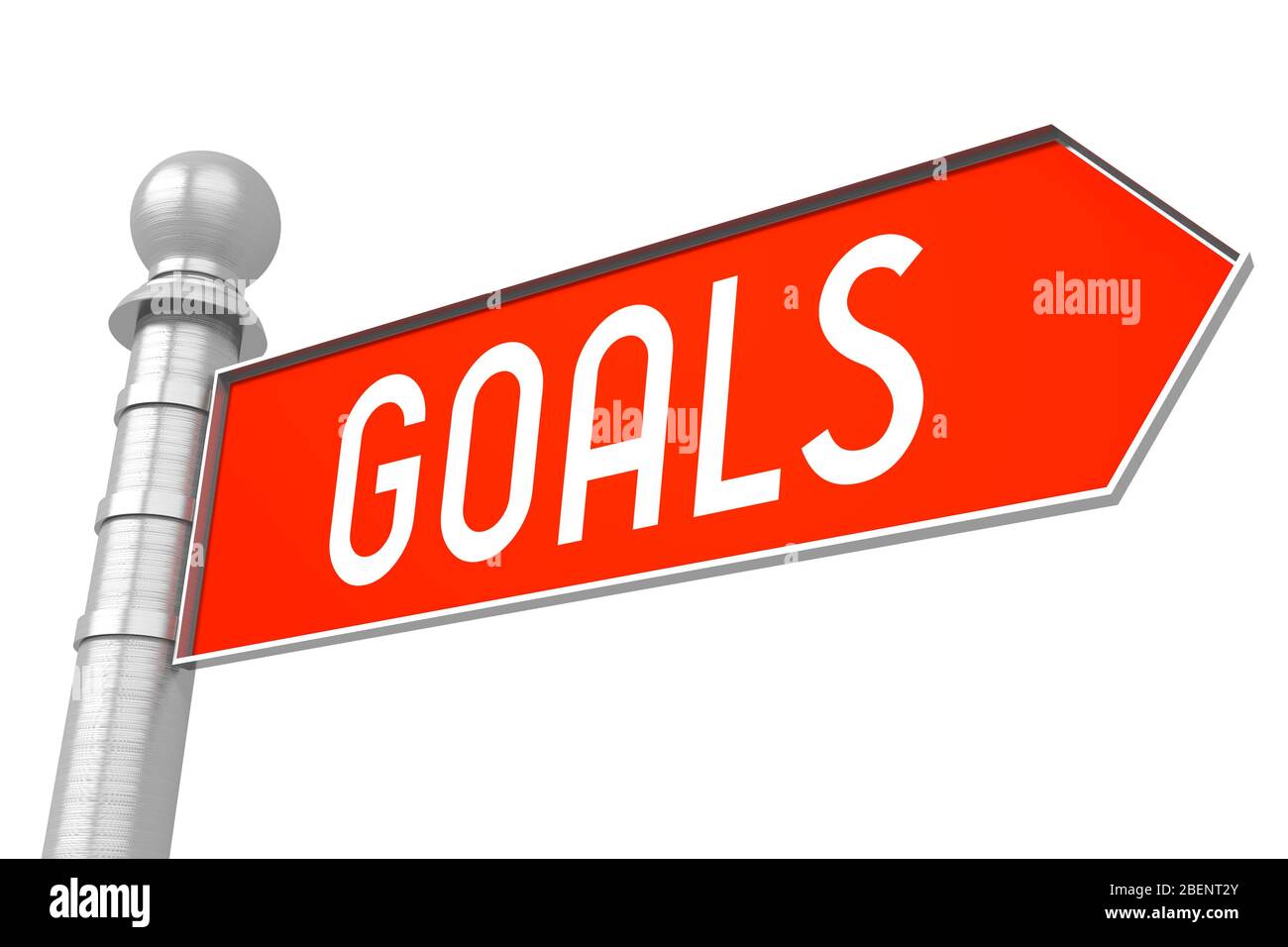 Goals - red signpost Stock Photo - Alamy