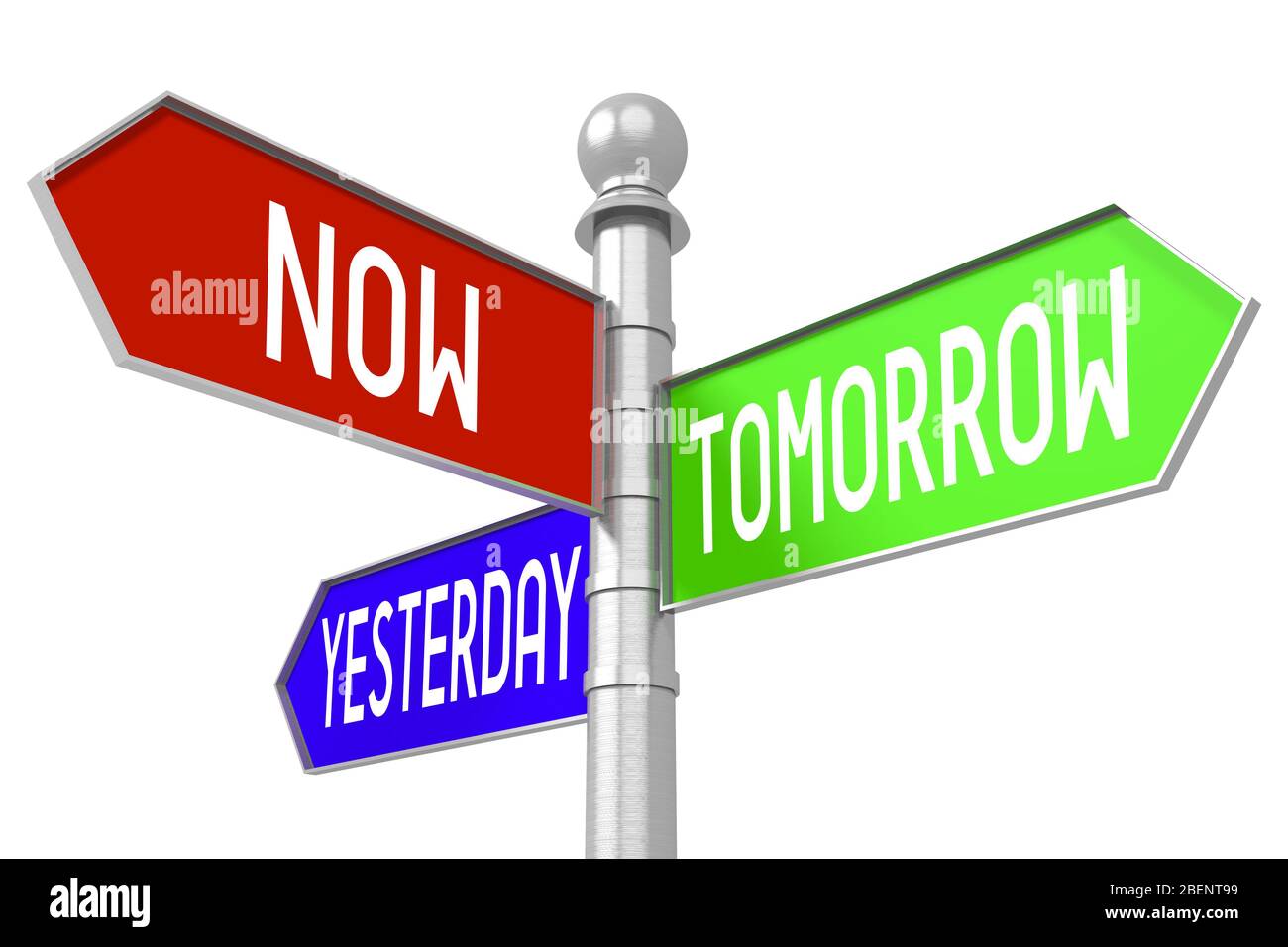 Time concept colorful signpost hi-res stock photography and images - Alamy