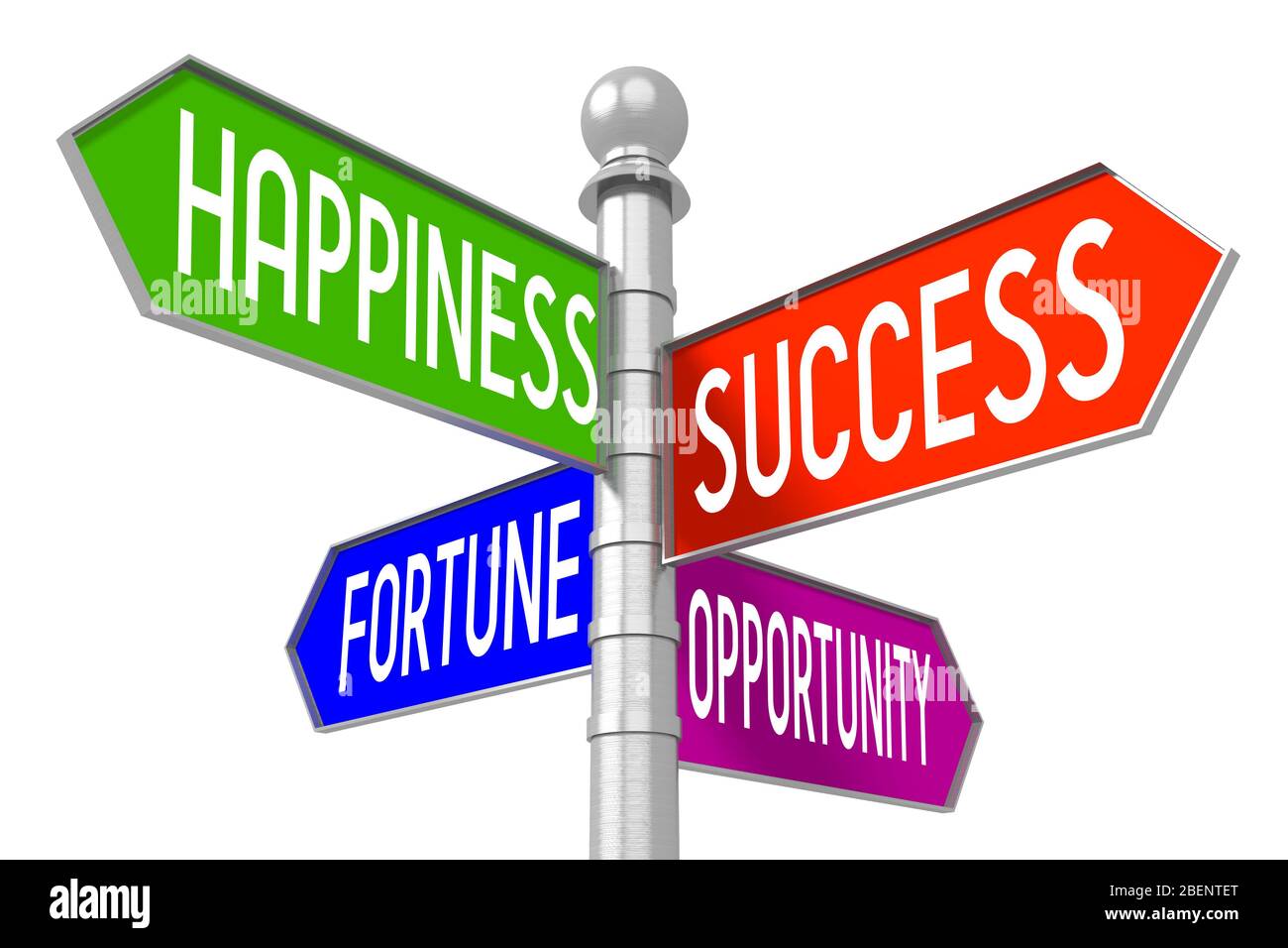 Success concept - colorful signpost Stock Photo - Alamy