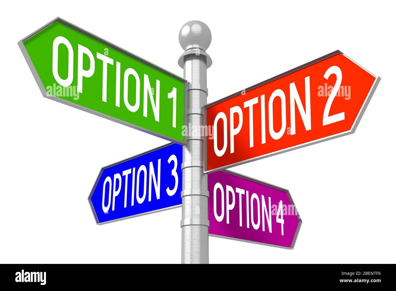 Options concept - colorful signpost Stock Photo - Alamy
