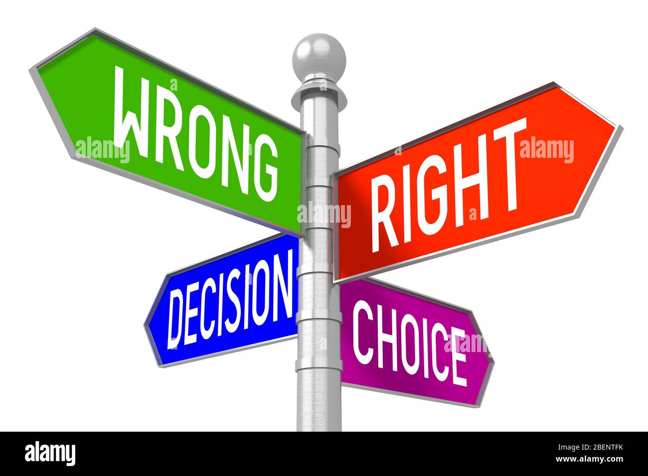 Choice concept - colorful signpost Stock Photo - Alamy