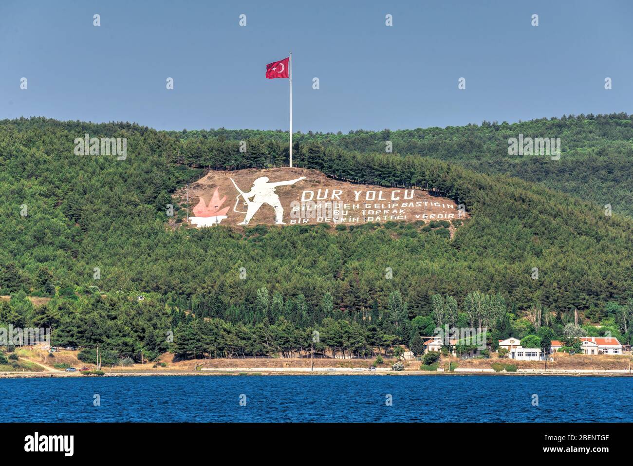 Gallipoli, Turkey - 07.24.2019. Stop the passenger in Gallipoli, symbol ...