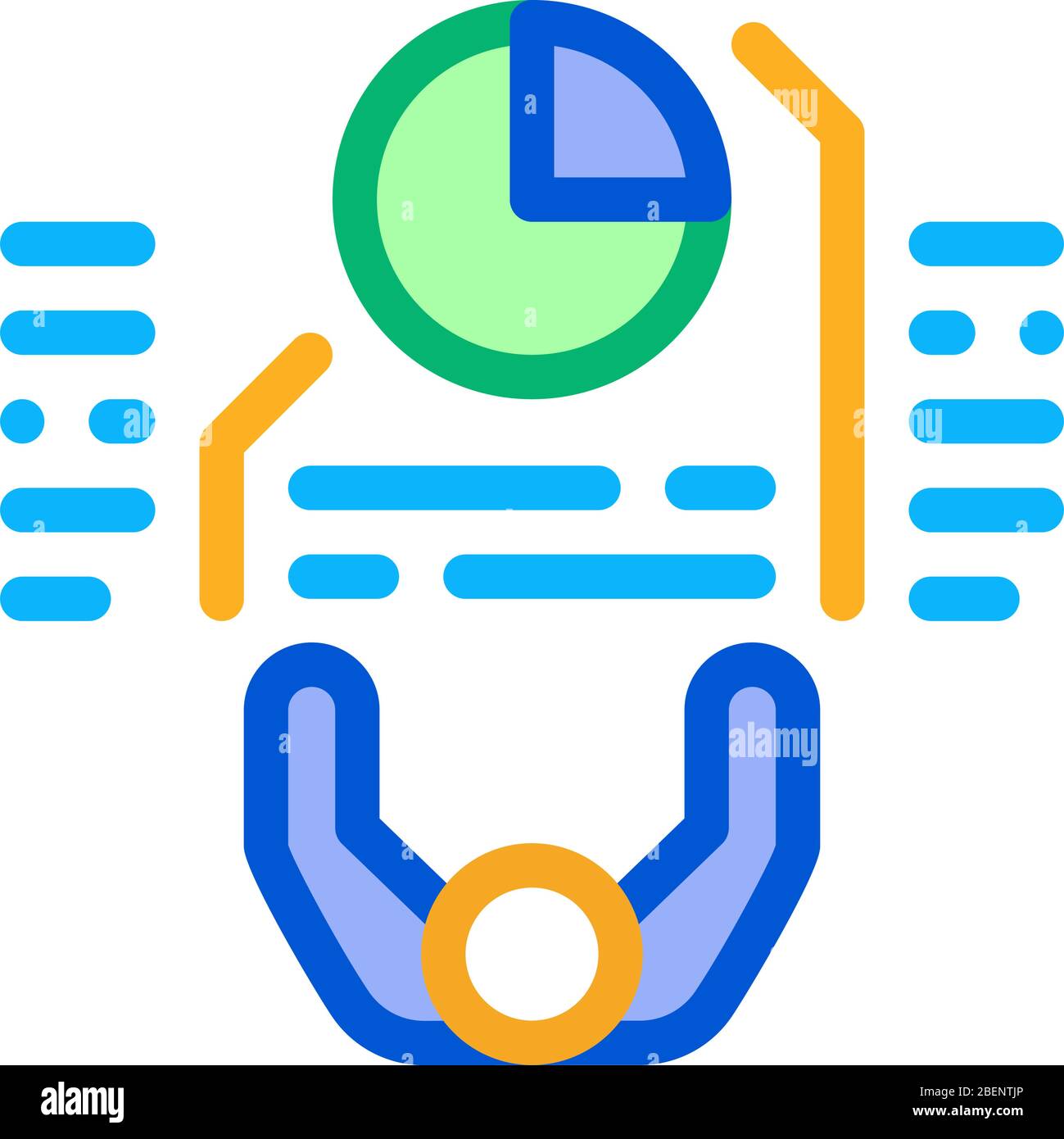 human pie chart icon vector outline illustration Stock Vector Image ...