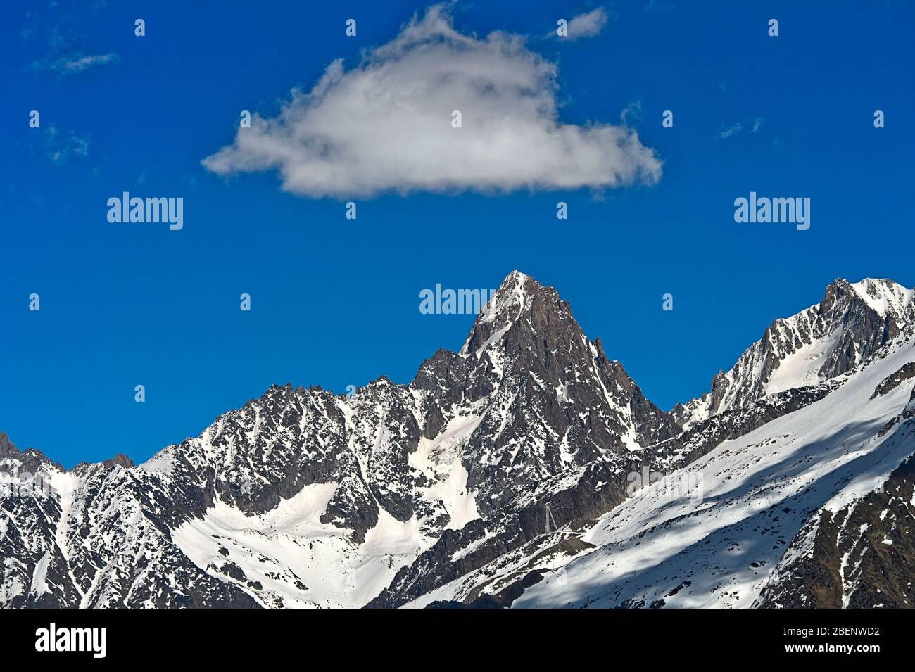 Aiguille du Chardonnet, Mont Blanc massif, Chamonix, Haute-Savoie ...