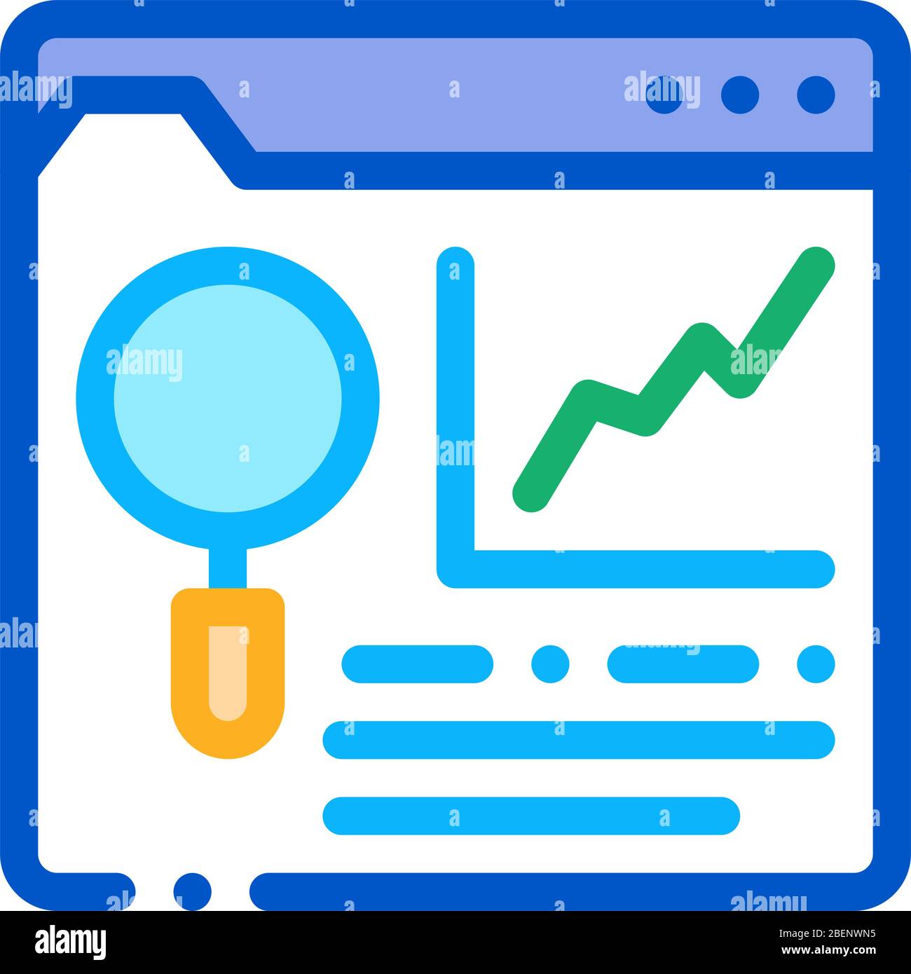 research information folder icon vector outline illustration Stock ...