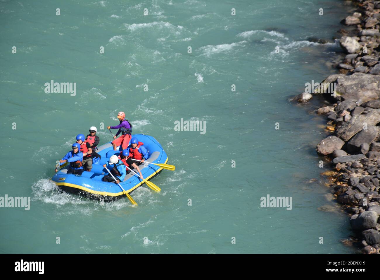 Rafting on the Tsang Chu River (aka Po Chu), Punakha, Bhutan Stock ...