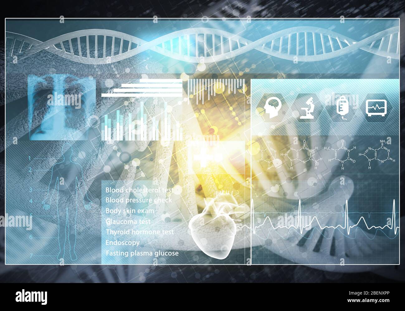 Medicine user interface Stock Photo - Alamy