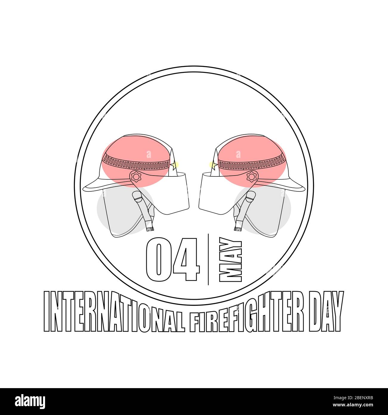 International Firefighter Day Outline Concept design. Outline rescue ...