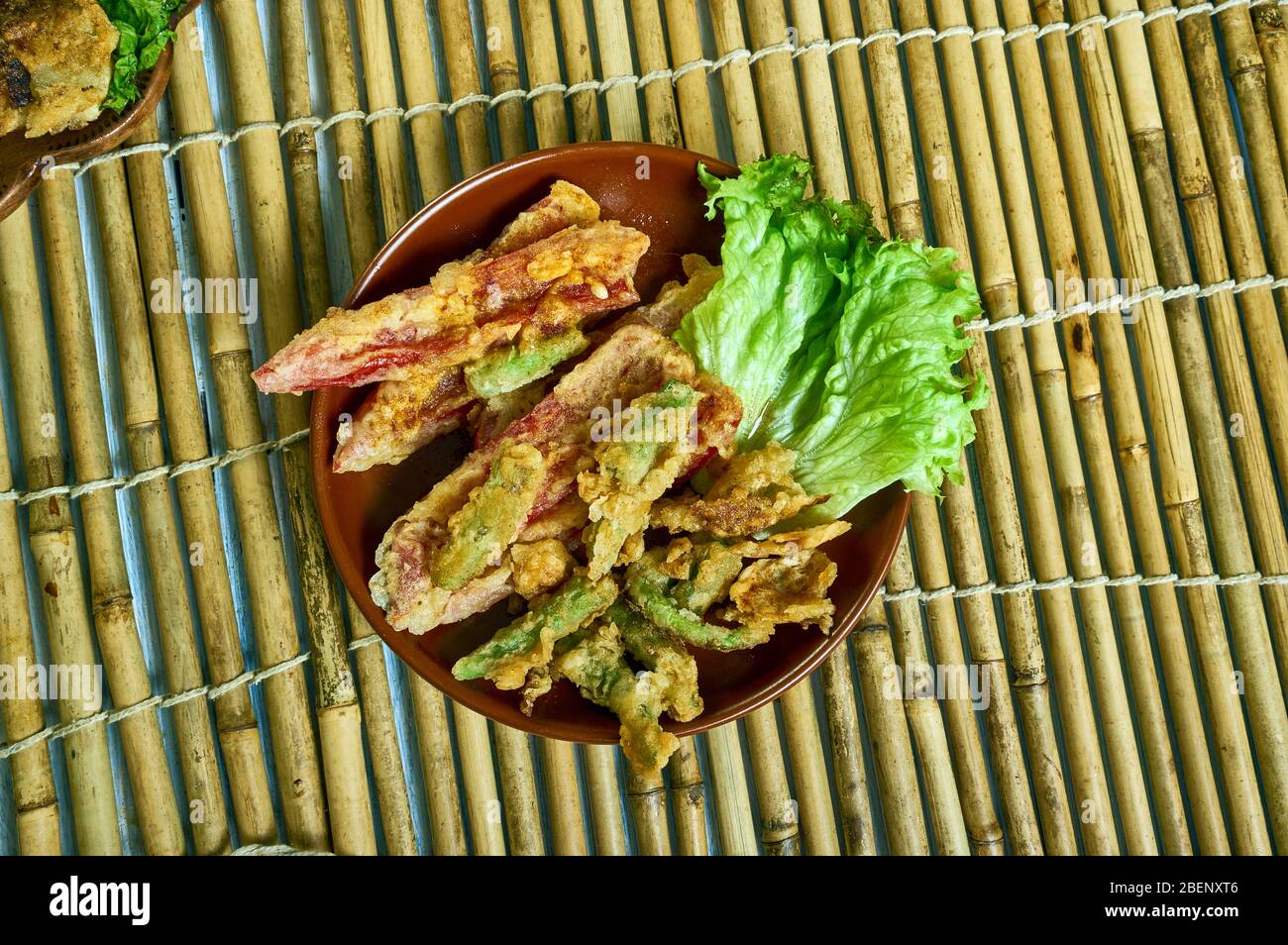 Peixinhos da horta traditional dish in Portuguese cuisine, vegetables ...