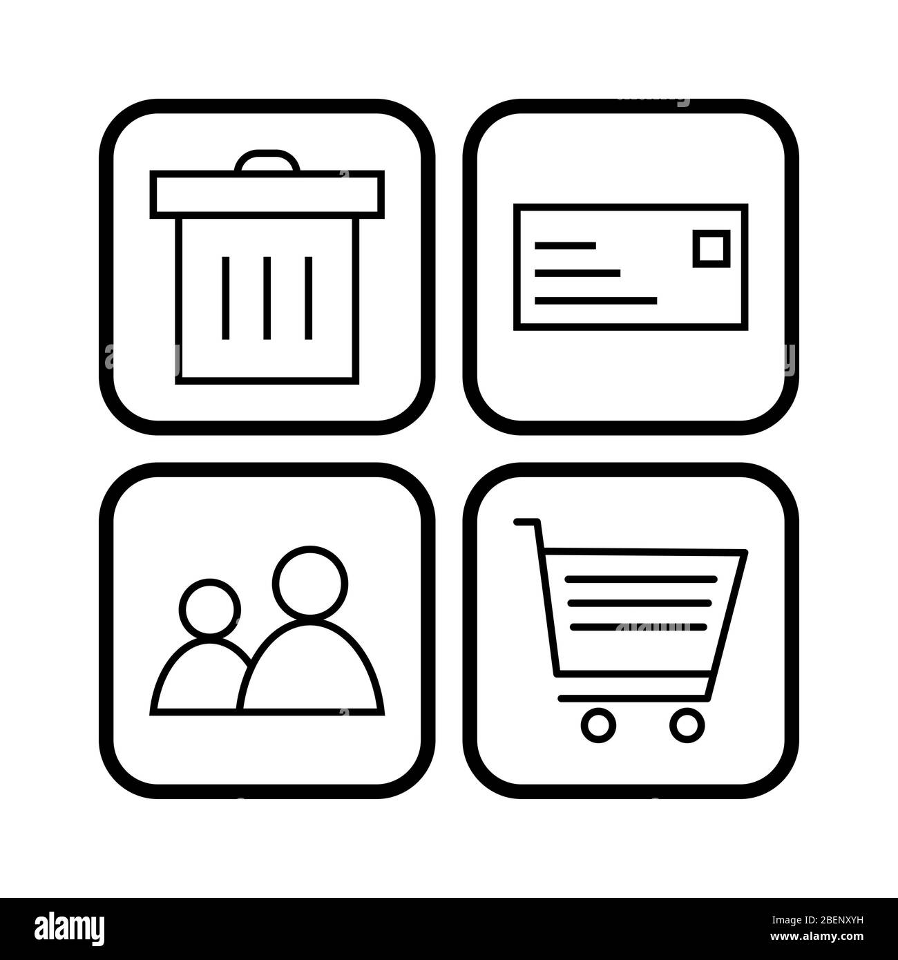 Icon Set Of Basic UI For Personal And Commercial Use Stock Photo - Alamy