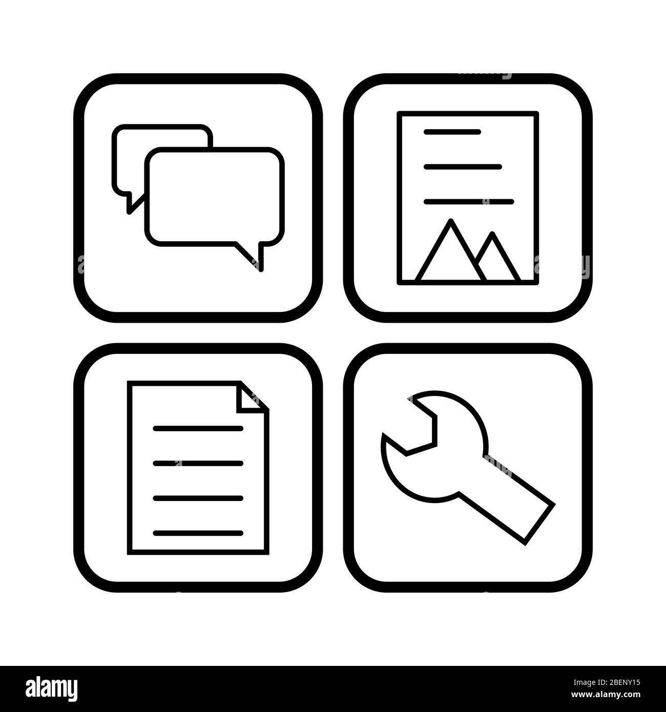 Icon Set Of Basic UI For Personal And Commercial Use Stock Photo - Alamy