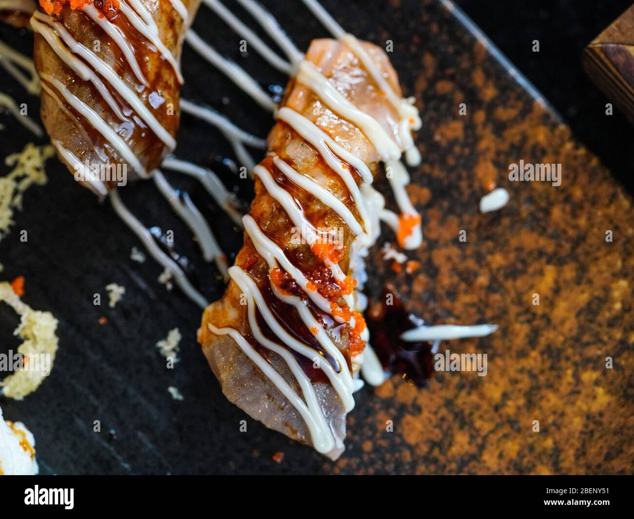 Seared wagyu beef sushi hi-res stock photography and images - Alamy