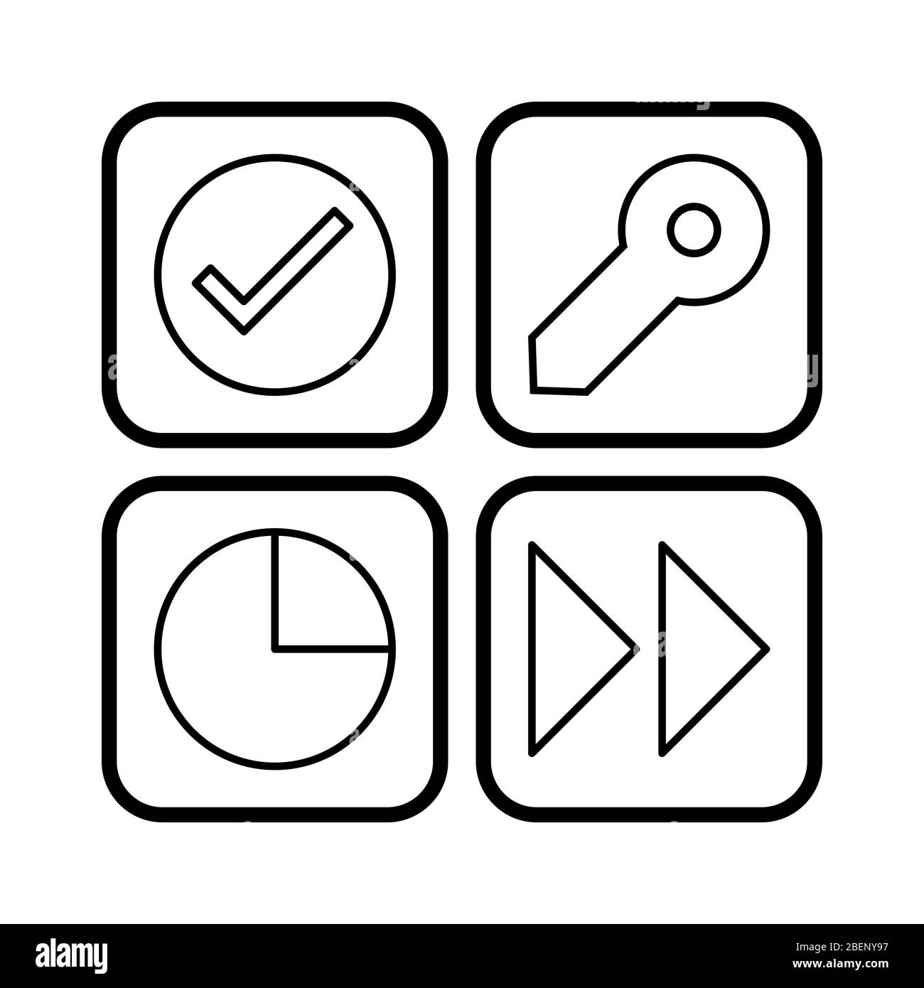 Icon Set Of Basic UI For Personal And Commercial Use Stock Photo - Alamy