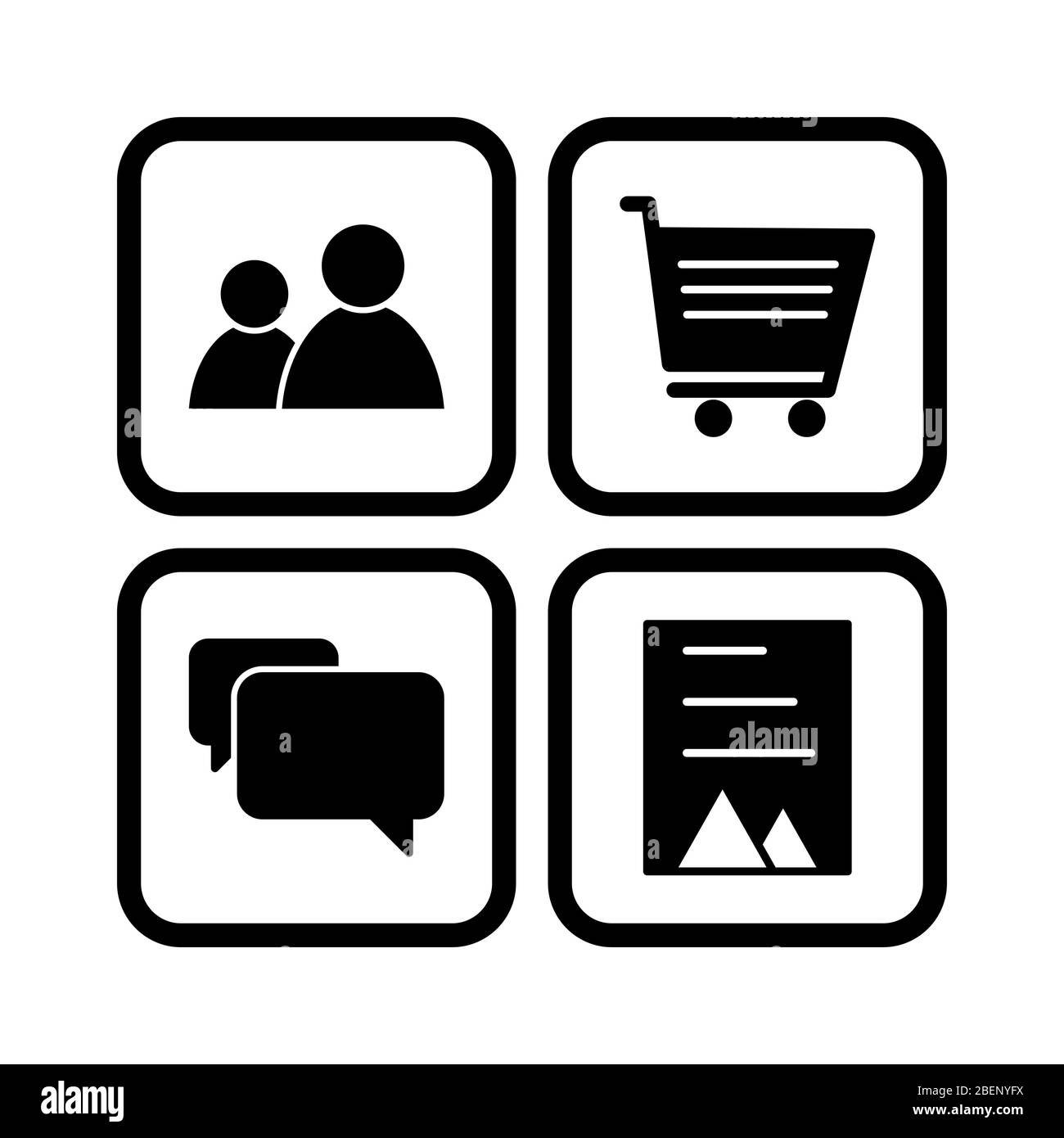 Icon Set Of Basic UI For Personal And Commercial Use Stock Photo - Alamy