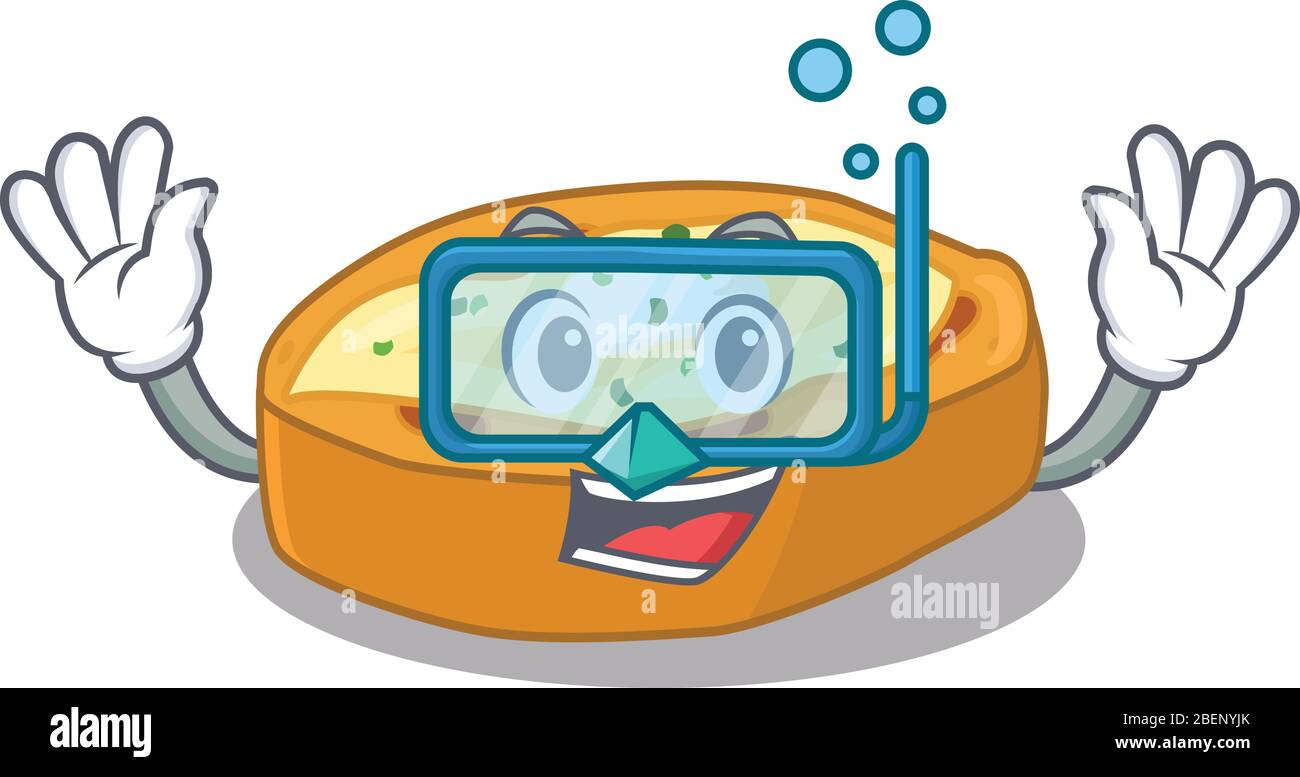 Baked potatoes mascot design concept wearing diving glasses Stock ...