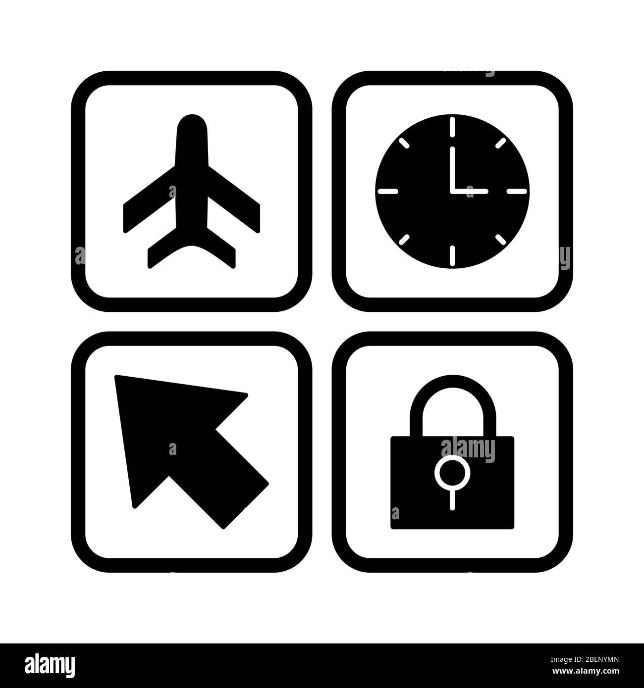 Icon Set Of Basic UI For Personal And Commercial Use Stock Photo - Alamy