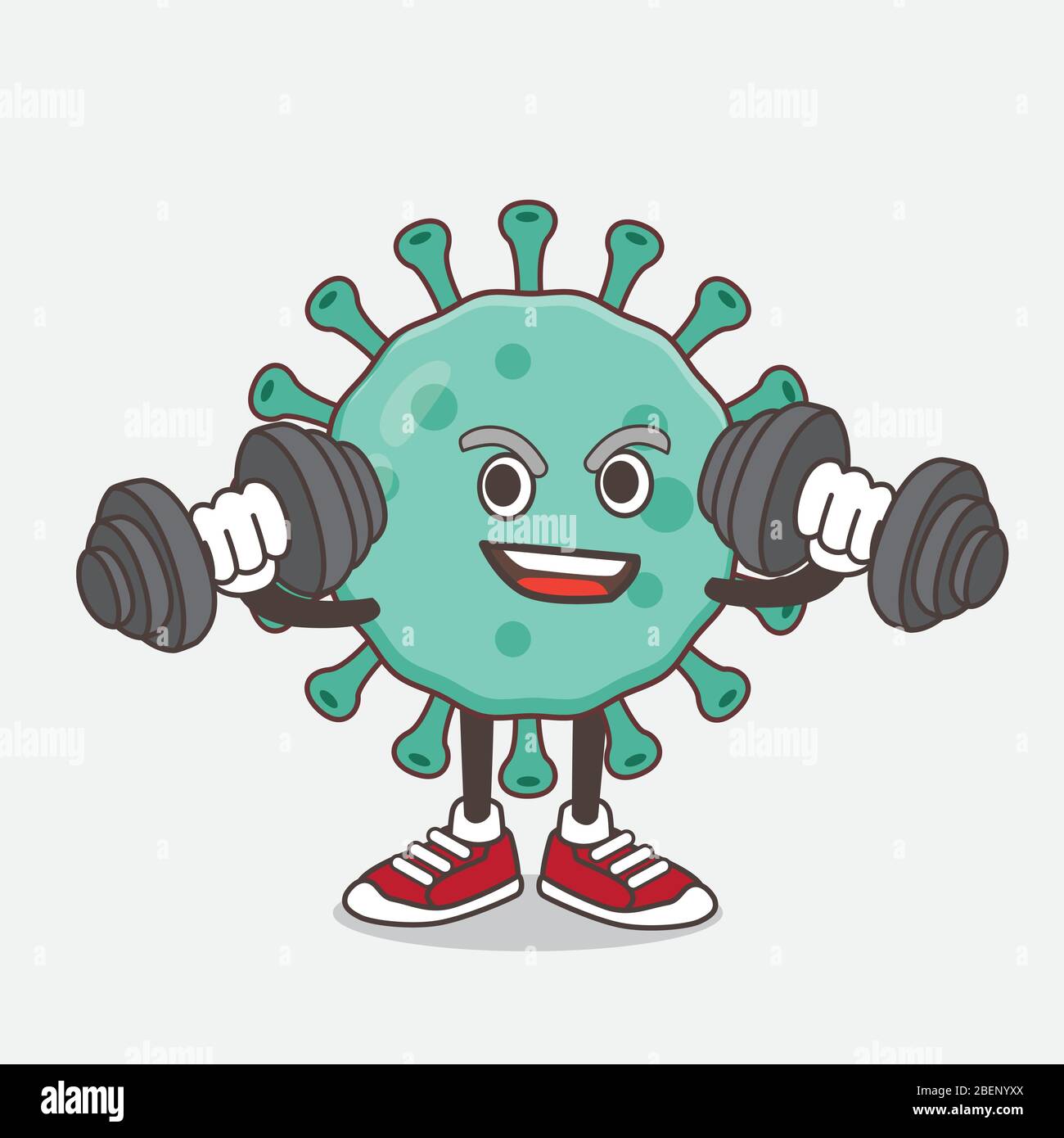 Corona Virus Vector Mascot Illustration with Pose Stock Vector Image ...