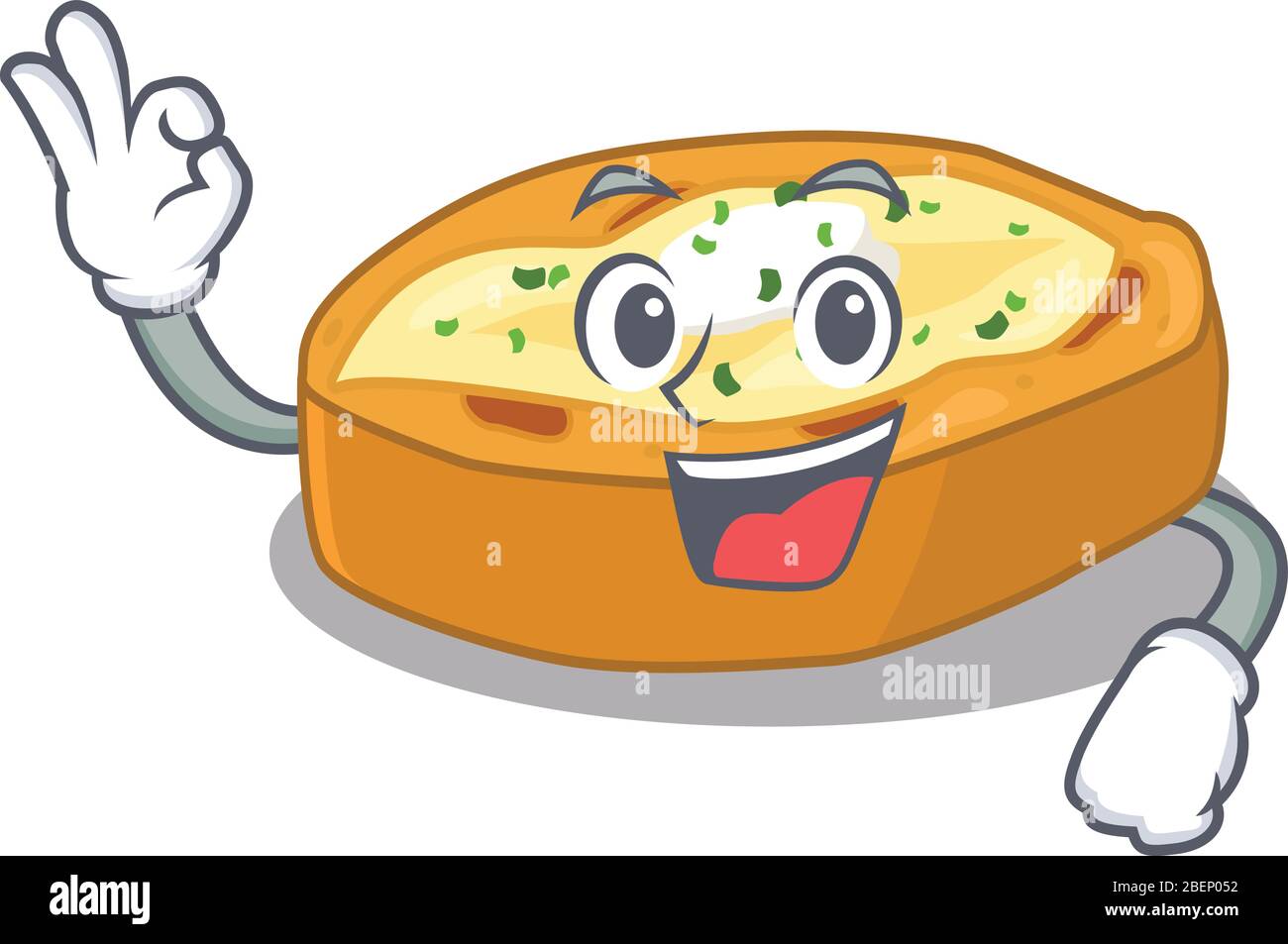 Baked potatoes mascot design style with an Okay gesture finger Stock ...