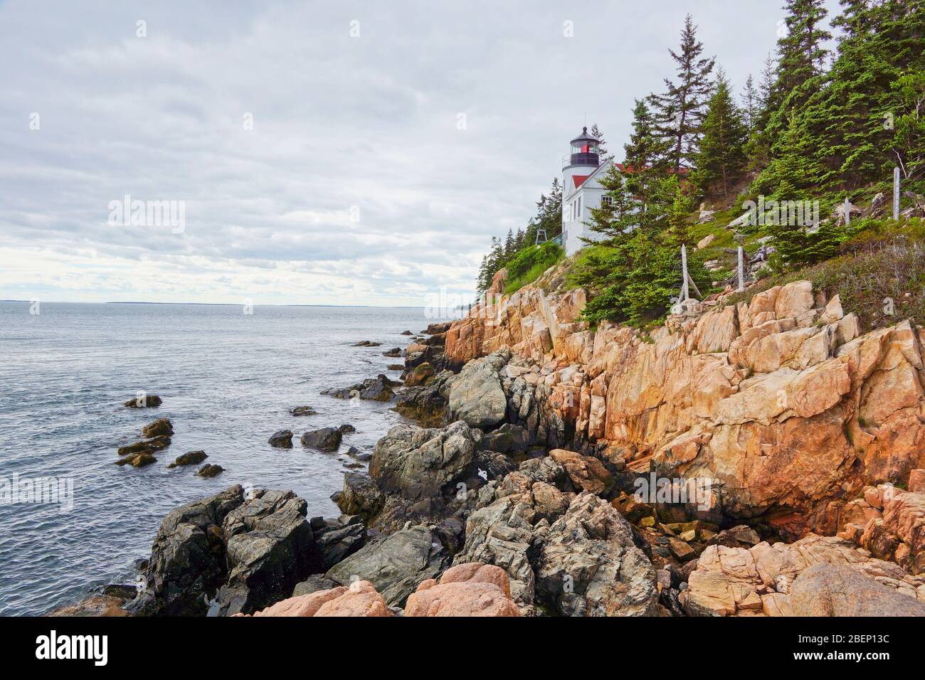 The Bass Harbor Head Lighthouse on Mt Desert Island in Maine USA Stock ...