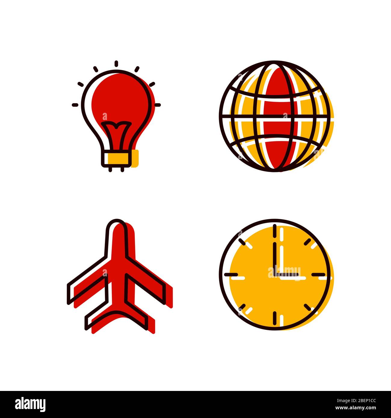 Icon Set Of Basic UI For Personal And Commercial Use Stock Photo - Alamy