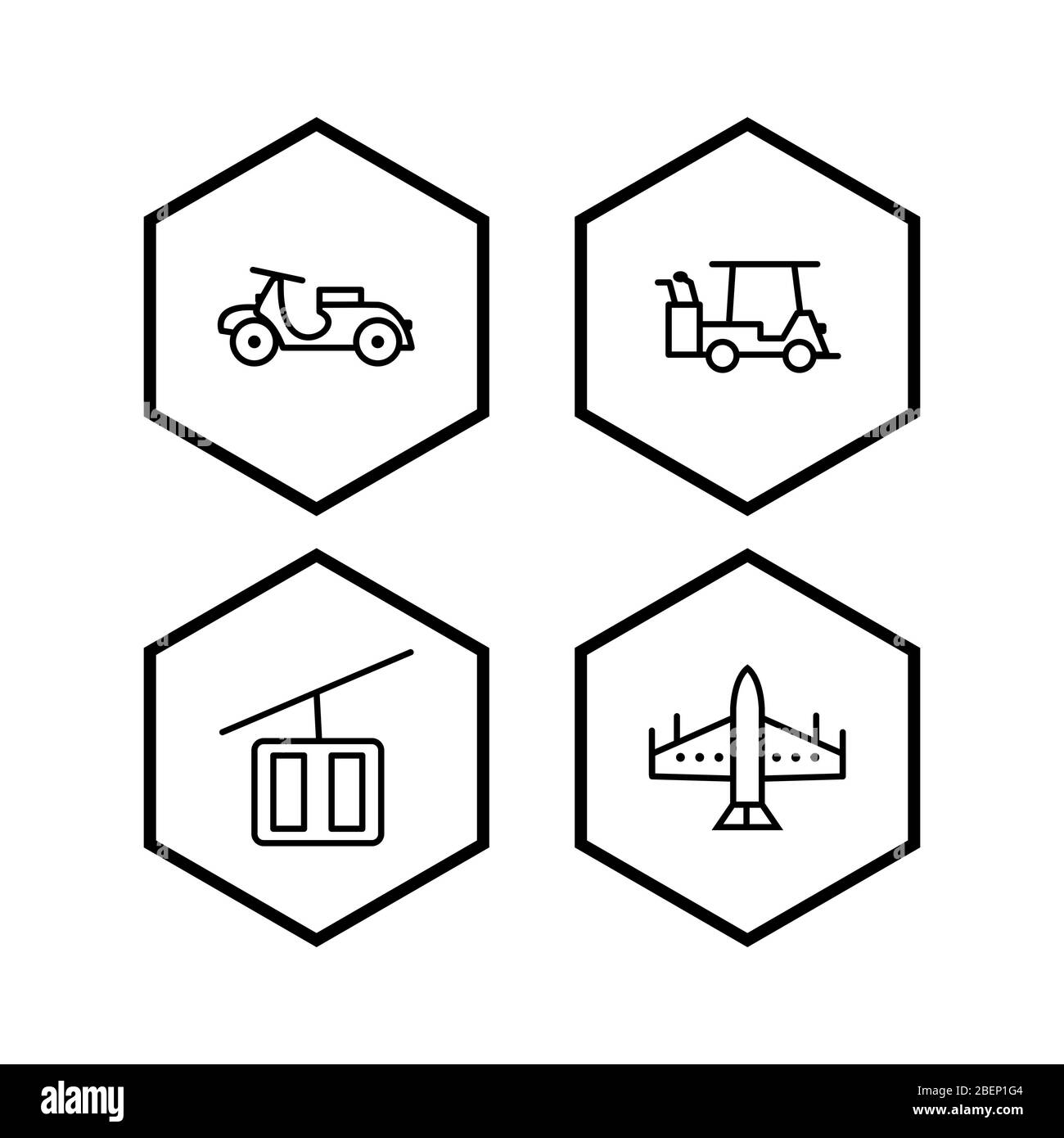 Icon Set Of Transport For Personal And Commercial Use Stock Photo - Alamy