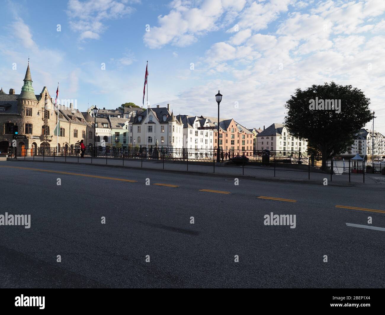 Old town from bridge in european Alesund city in Norway Stock Photo - Alamy