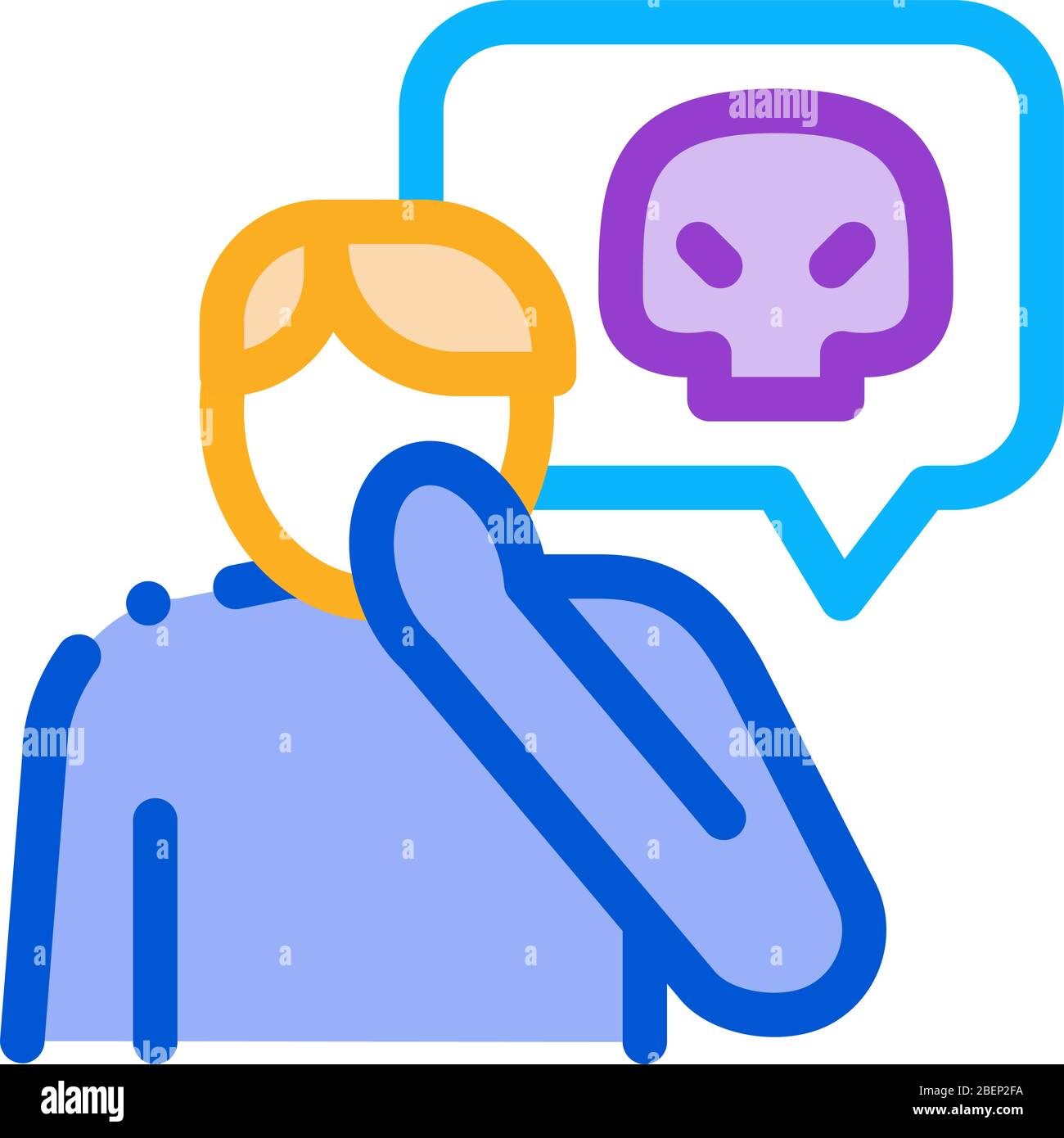 bully man icon vector outline illustration Stock Vector Image & Art - Alamy