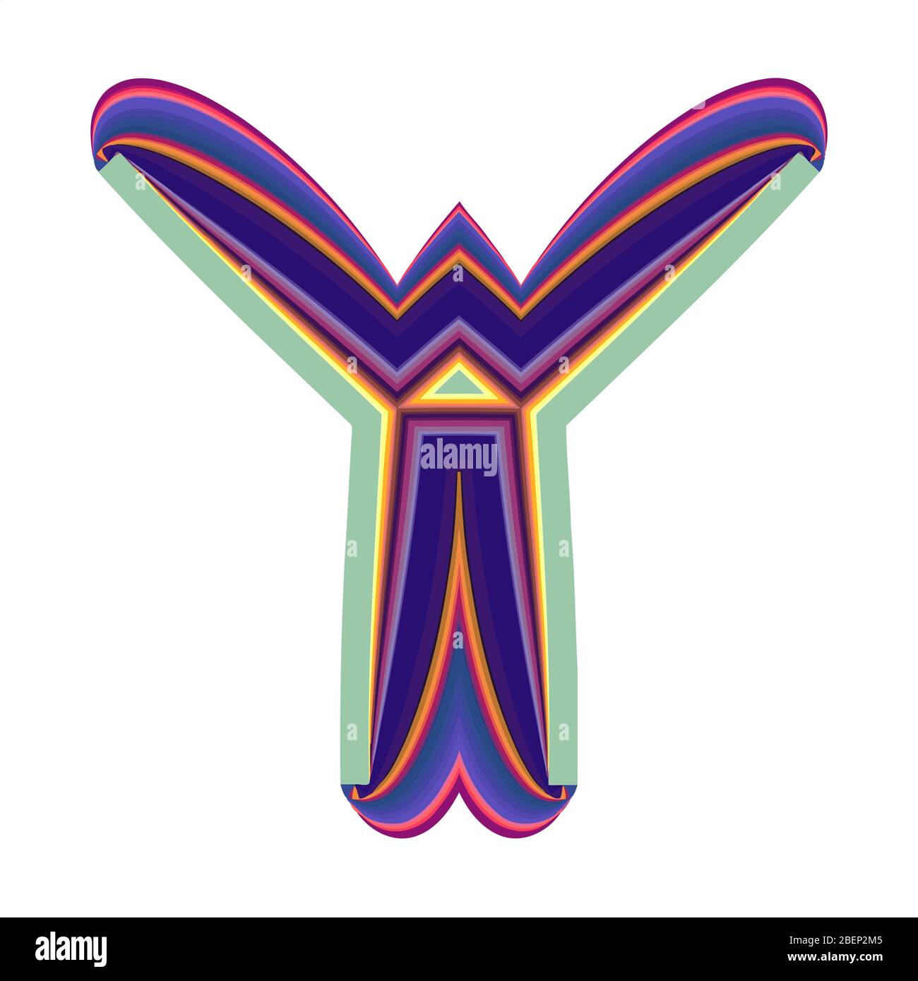 Abstract logo design object with colored wavy lines texture Stock ...