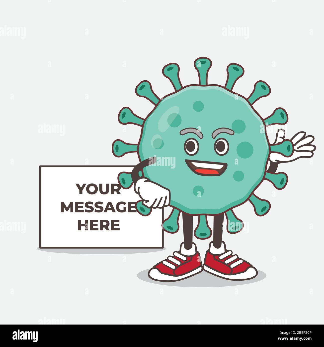 Corona Virus Vector Mascot Illustration with Pose Stock Vector Image ...
