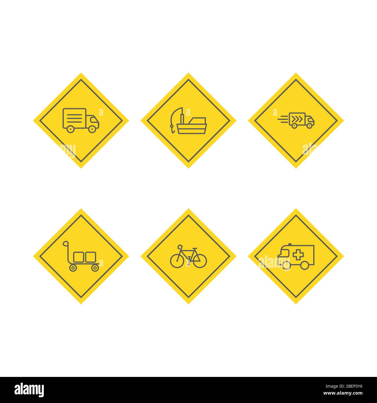 Icon Set Of Transport For Personal And Commercial Use Stock Photo - Alamy