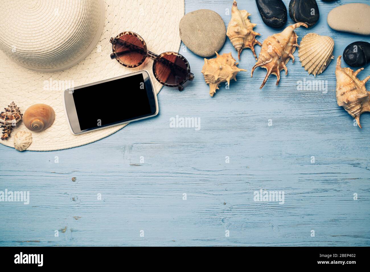 Summer objects for vacation Stock Photo - Alamy