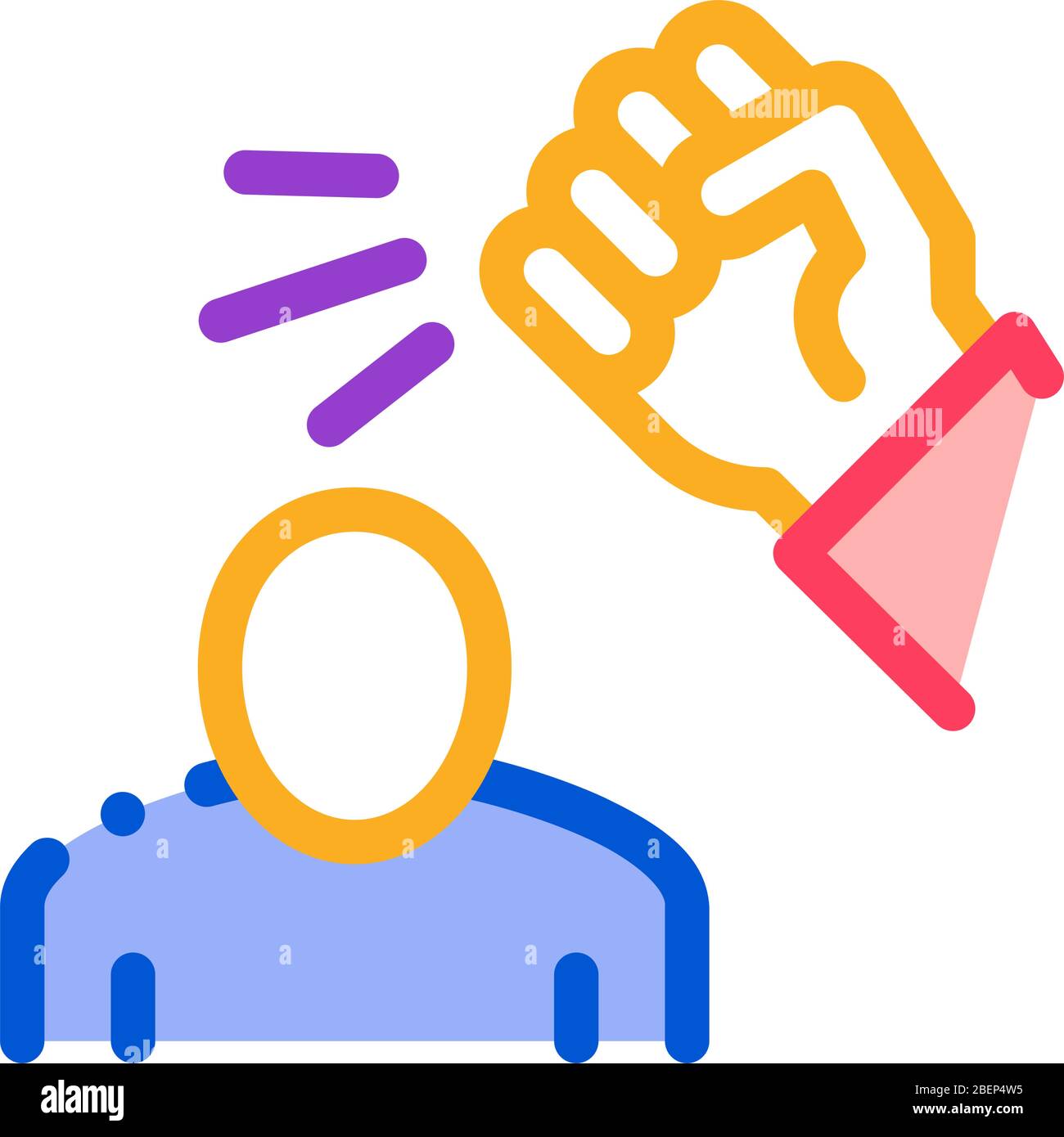 beating man icon vector outline illustration Stock Vector Image & Art ...