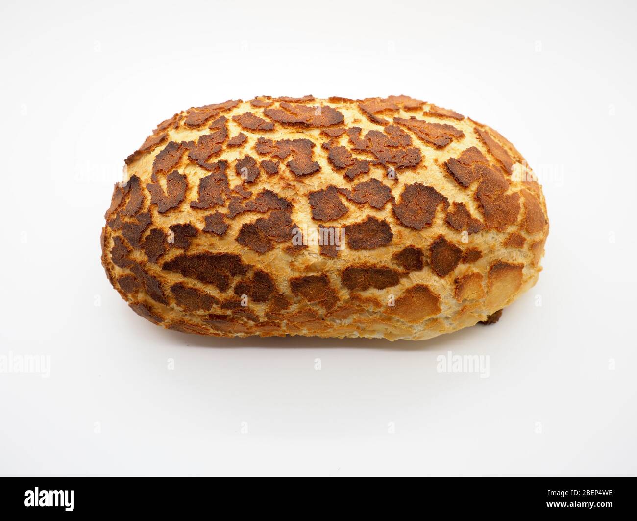 London, - April 2020 – Isolated Loaf Of Tiger Bread On A White Background, UK Stock Photo - Alamy
