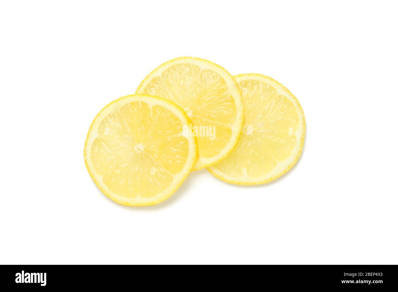 Lemons slices isolated on white background. Ripe fruit Stock Photo - Alamy